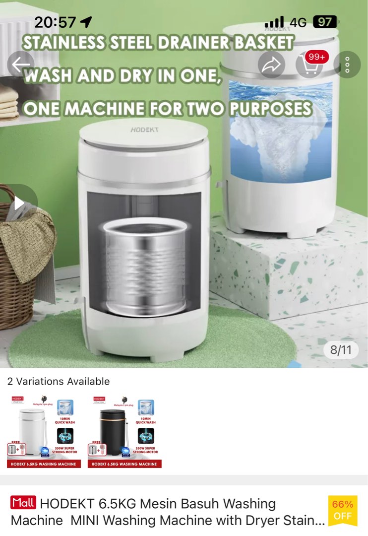 Hodekt mini washing machine, TV & Home Appliances, Washing Machines and ...