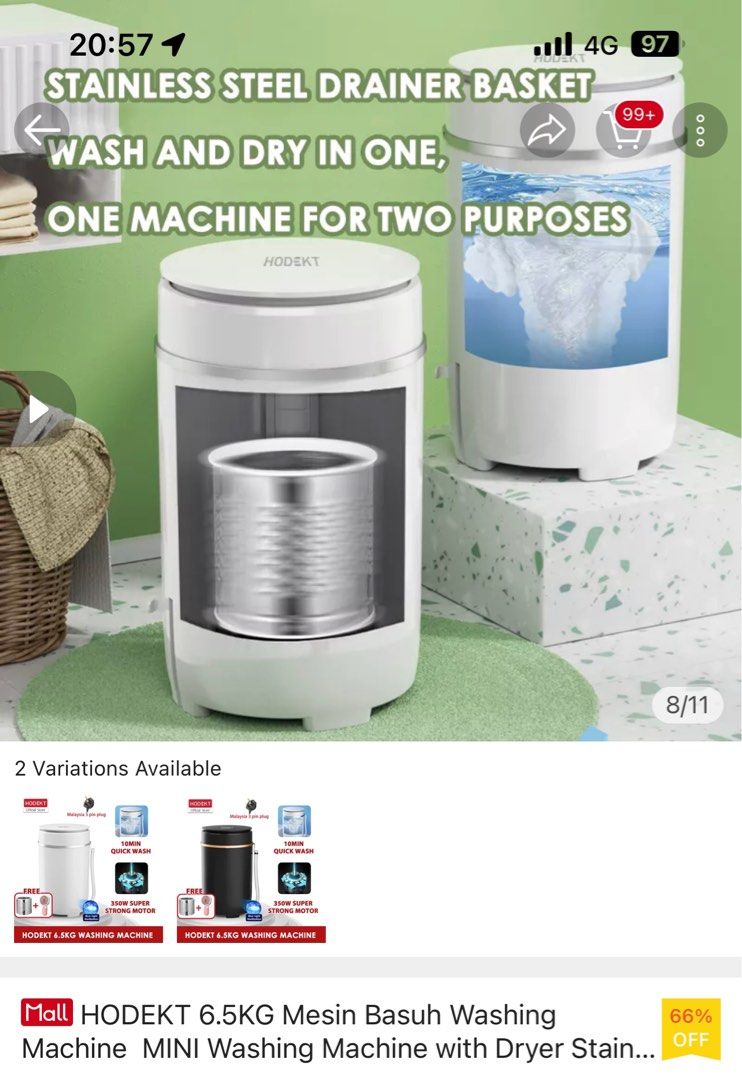 Hodekt mini washing machine, TV & Home Appliances, Washing Machines and ...