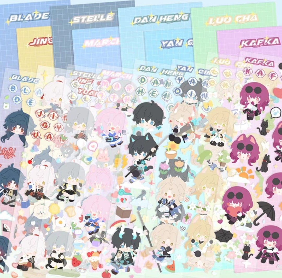HONKAI STAR RAIL STICKER SHEET PRE-ORDER, Hobbies & Toys, Stationery ...