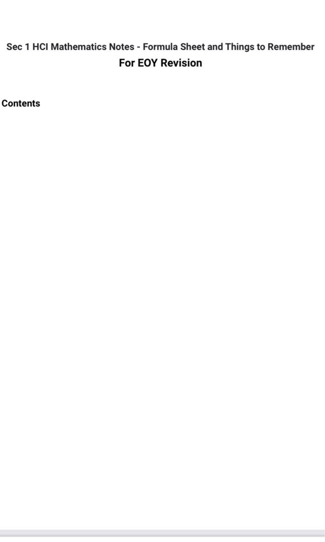 Hwa Chong Secondary 1 Math Notes for EOYS, Hobbies & Toys, Books ...