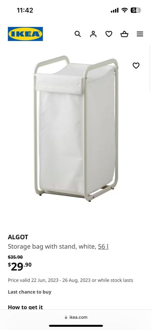 IKEA Algot Storage Bag with wheels (Set of 2), Furniture & Home Living ...