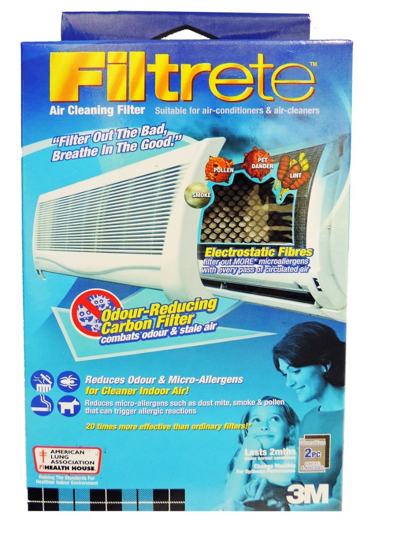 J026) 3M FILTRETE AIRCON CHARCOAL FILTER 98082-2C BLUE - 2PPP, TV ...