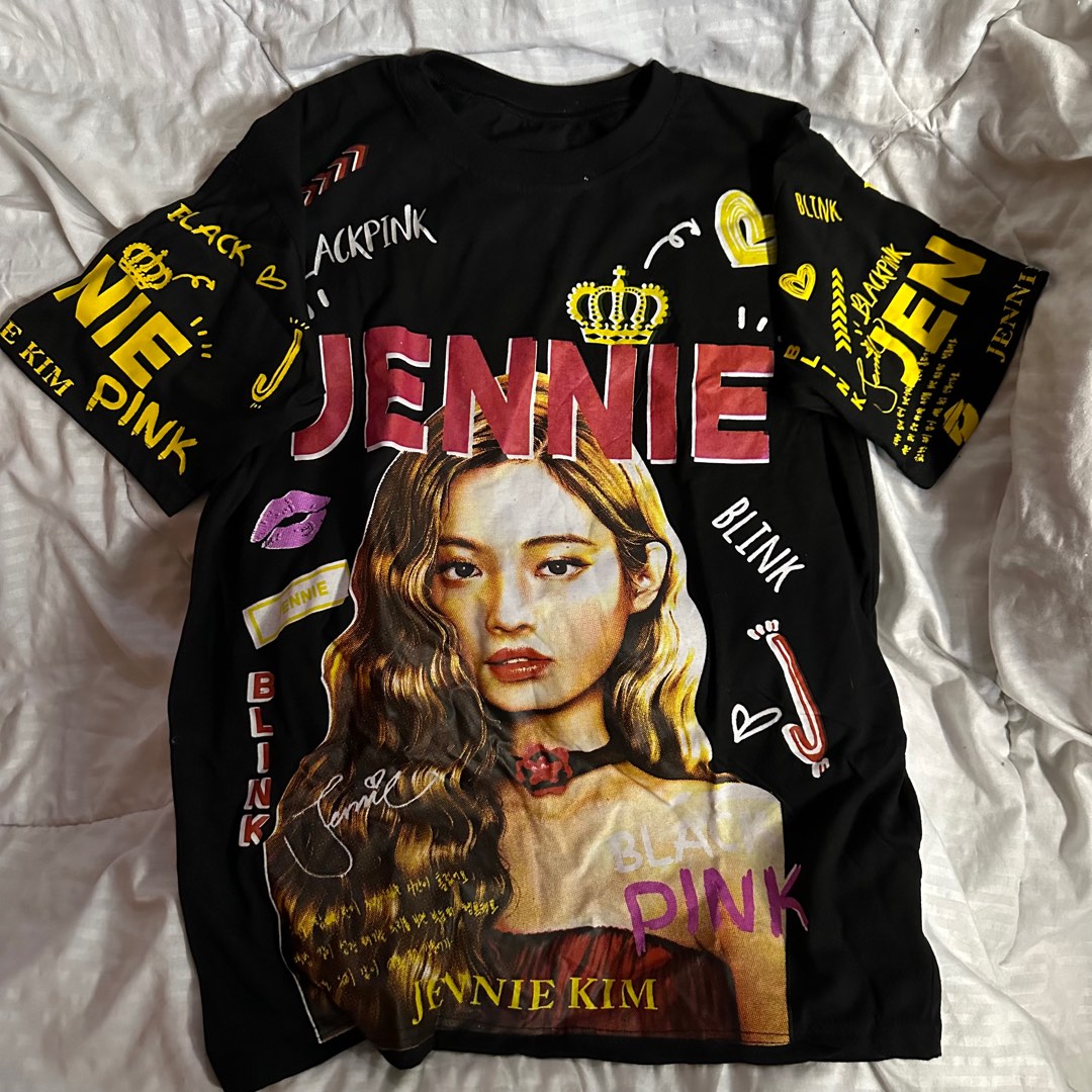 JENNIE KIM Oversized Tee, Women's Fashion, Tops, Shirts on Carousell