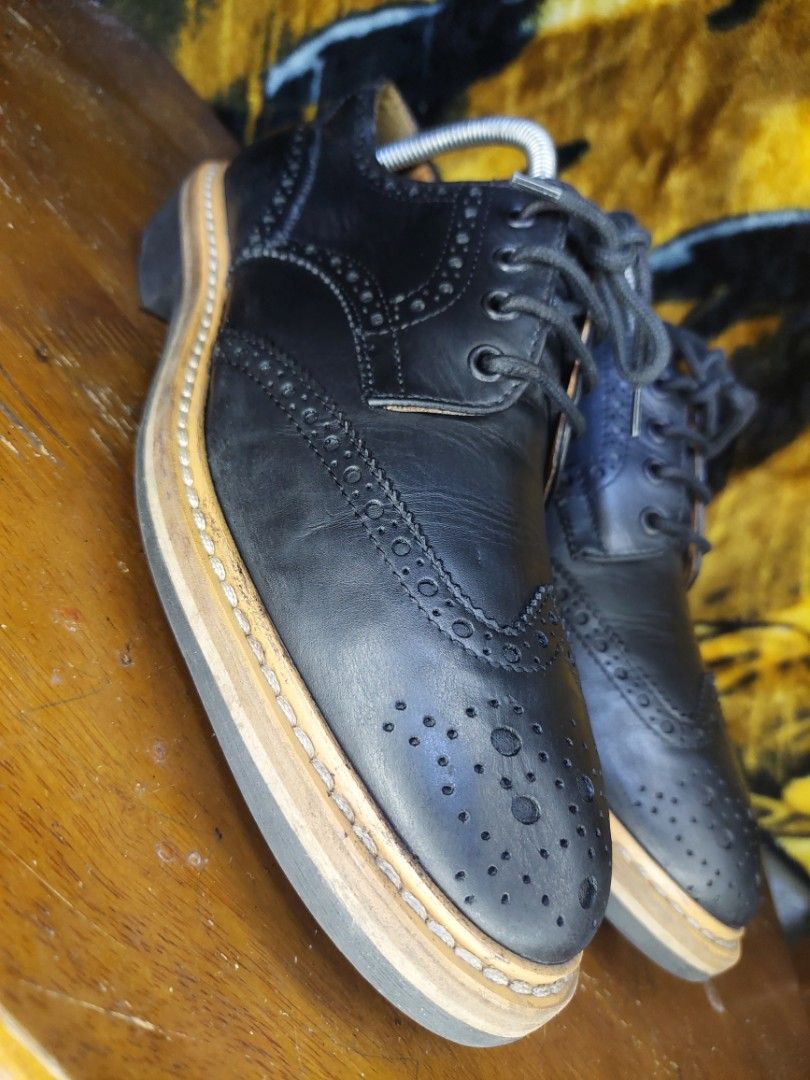 Jiancarlo morelli leather shoes size 8 men on Carousell