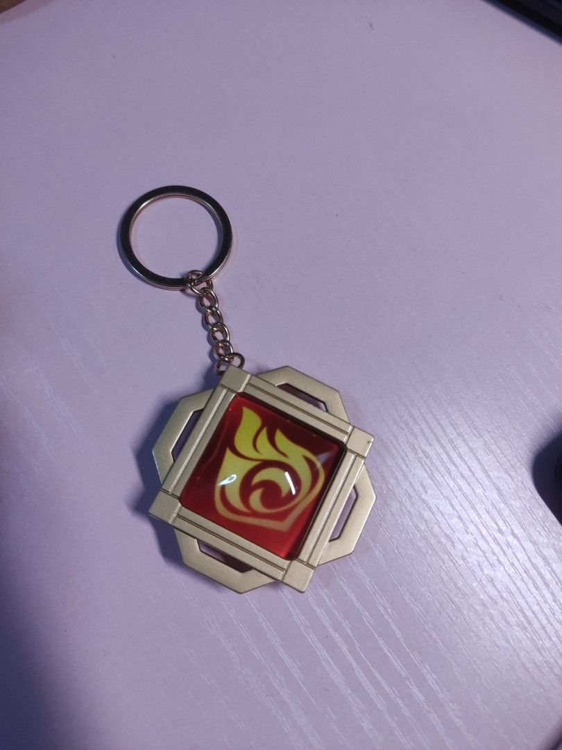 genshin impact pyro vision keychain liyue version, Hobbies & Toys ...