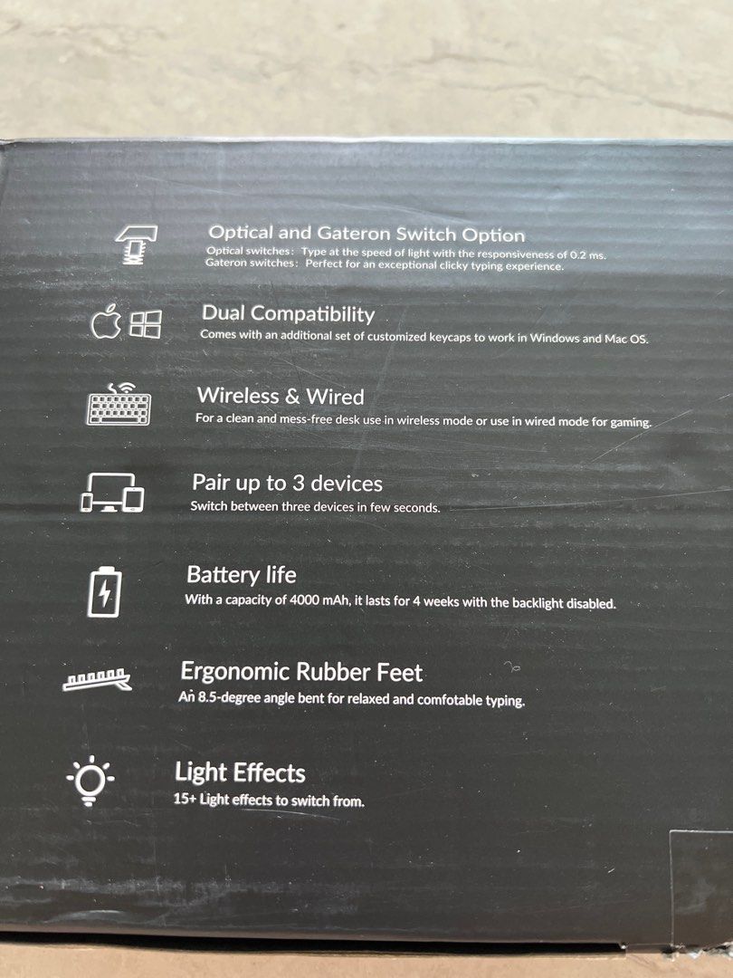 Keychron K4 96% Optical White Backlight Red Switch, Computers & Tech ...