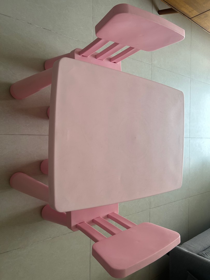 Kids table pink, Babies & Kids, Baby Nursery & Kids Furniture, Kids ...