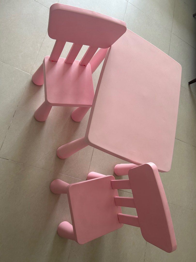 Kids table pink, Babies & Kids, Baby Nursery & Kids Furniture, Kids ...