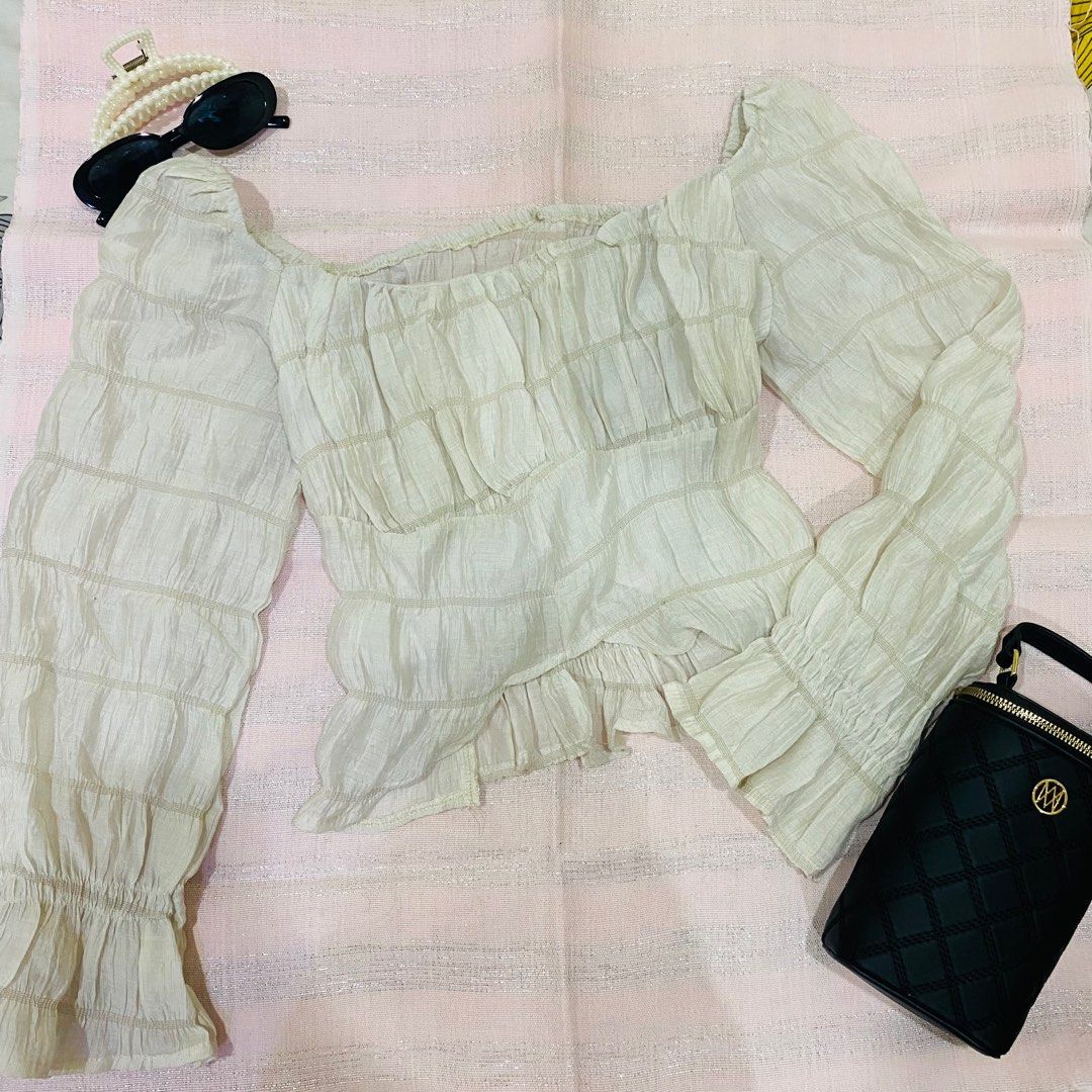 Korean top, Women's Fashion, Tops, Blouses on Carousell