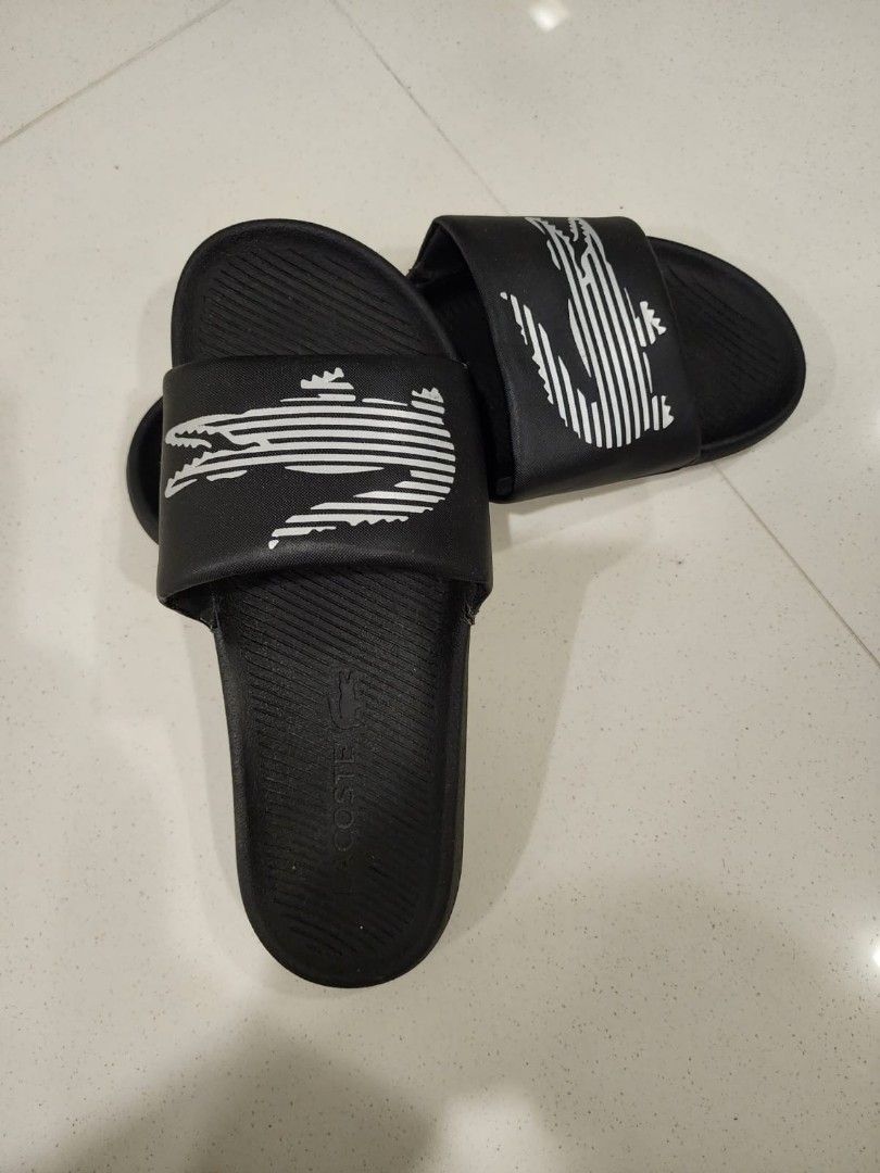 Lacoste slides ( Authentic & Genuine) used., Men's Fashion, Footwear ...