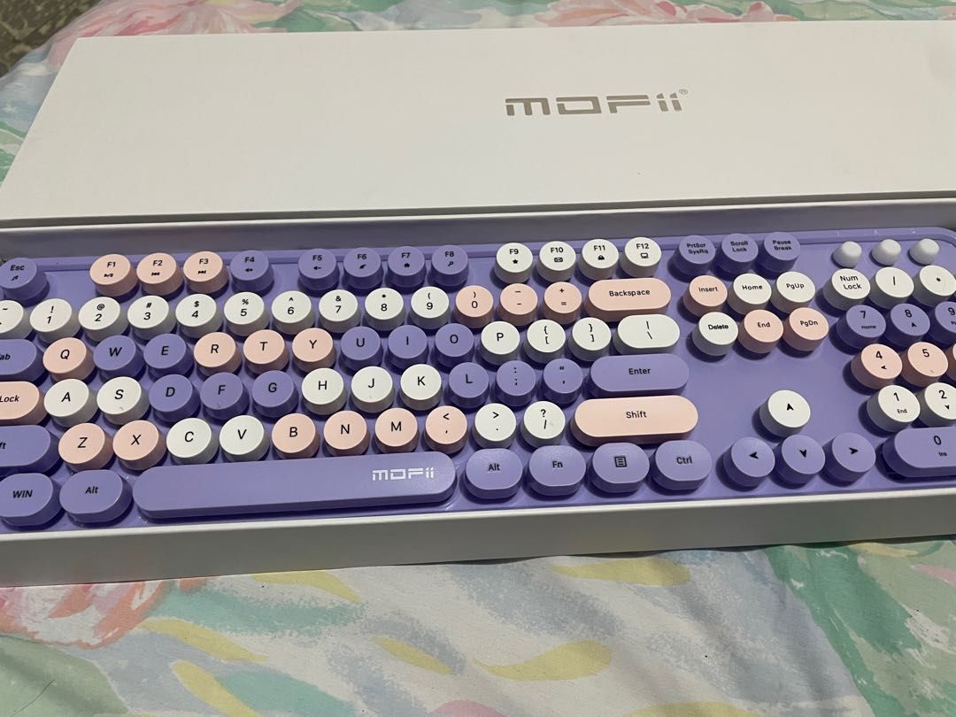 Mofii Lavender wireless keyboard and mouse, Computers & Tech, Parts ...