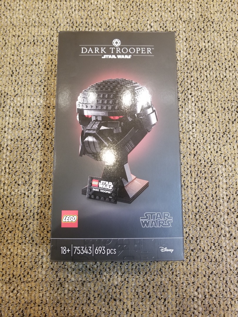LEGO Star Wars 75343 Dark trooper helmet, 興趣及遊戲, 玩具 & 遊戲類 - Carousell