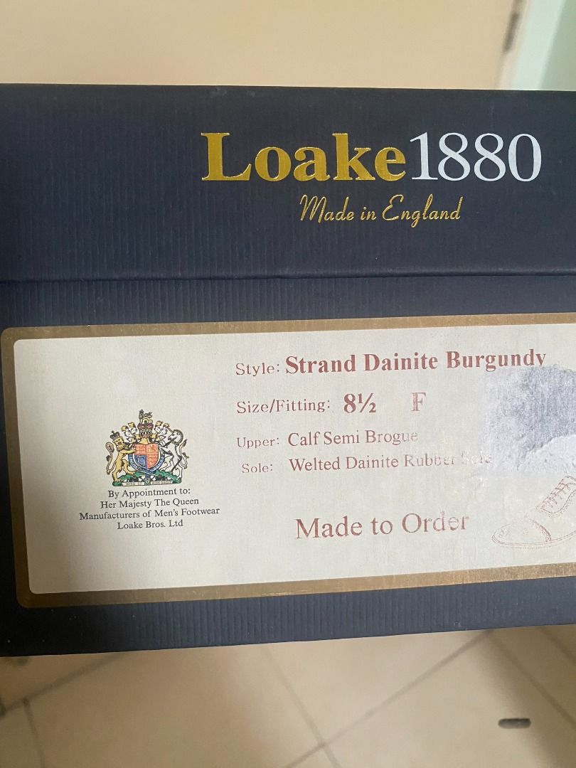 Loake 1880 Strand Burgundy, Rubber Sole (New), Men's Fashion, Footwear ...