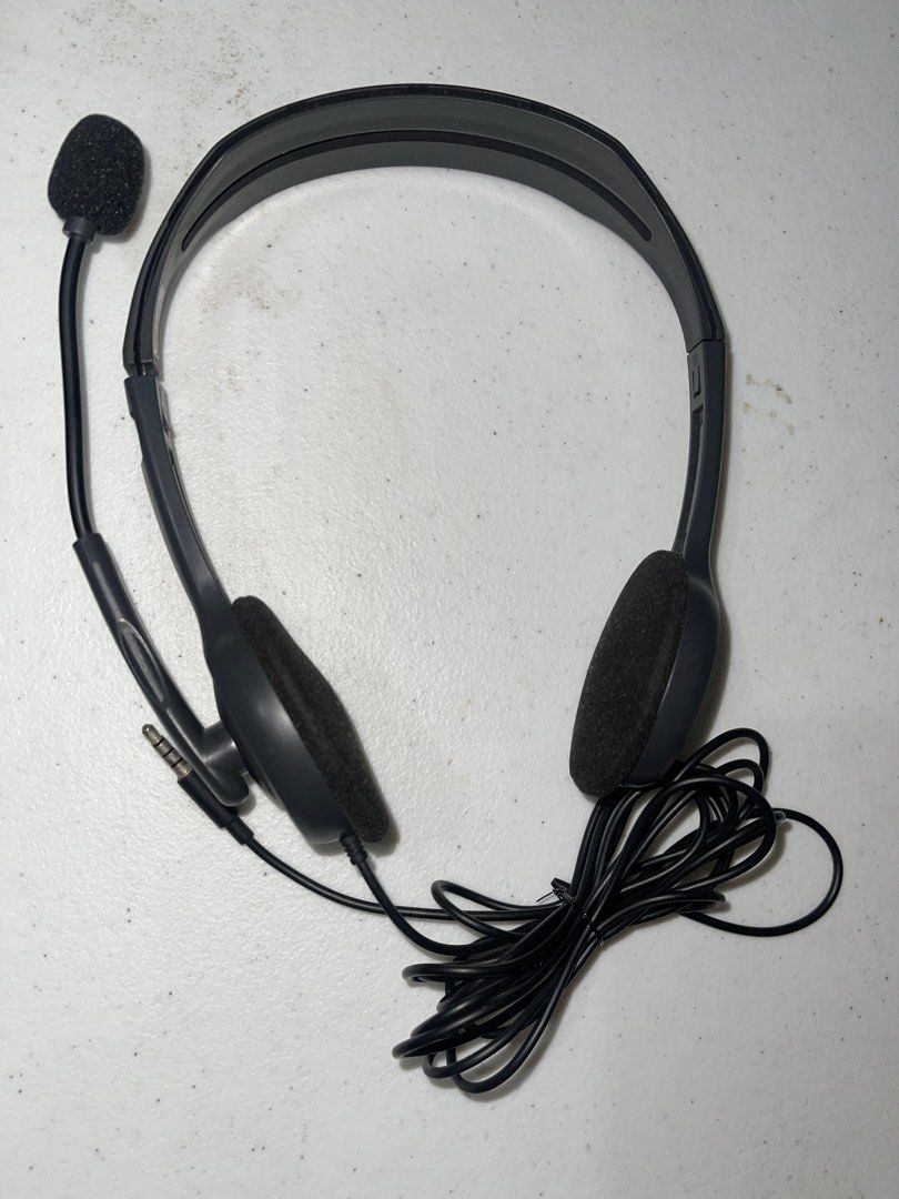 Logitech H Wired Stereo Business Headset Mm Plug Computer PC Multi Device Headphones With