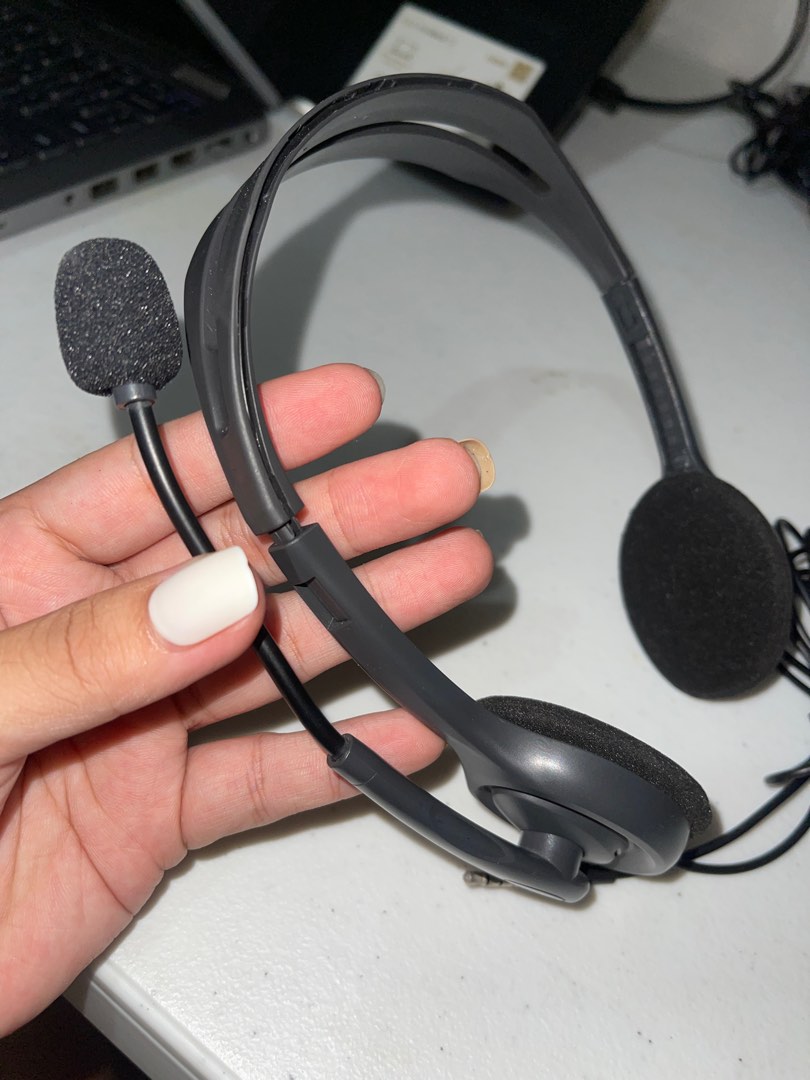 Logitech H Wired Stereo Business Headset Mm Plug Computer Pc Multi Device Headphones With