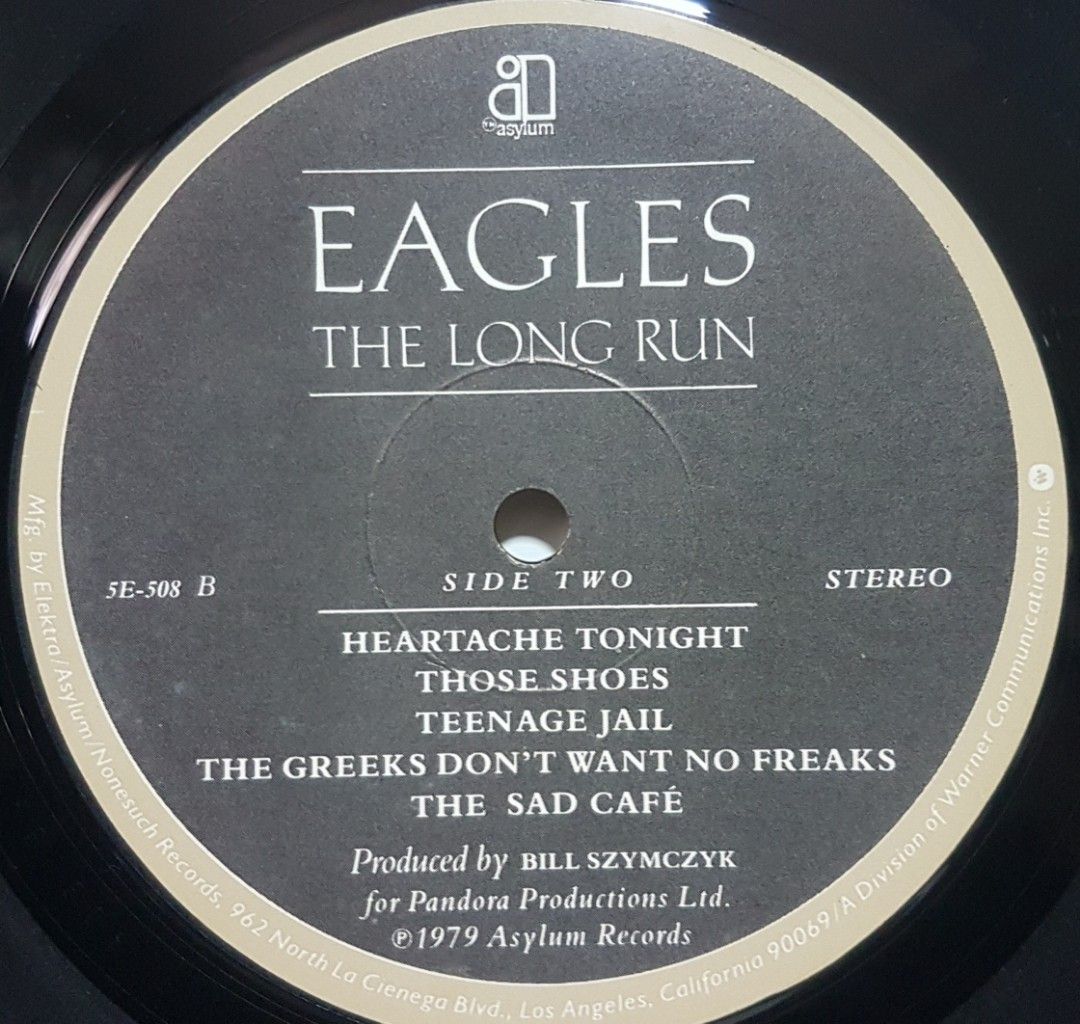 LP EAGLES THE LONG RUN / PIRING HITAM VINYL, Hobbies & Toys, Music ...