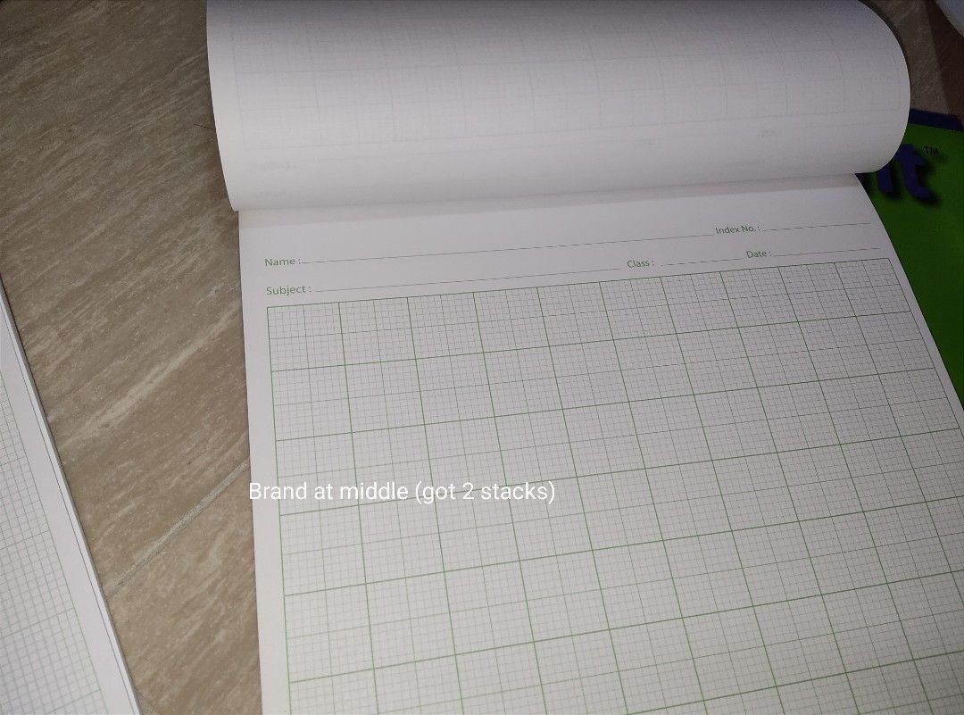 Punggol: Math Graph paper, +$1 for a full scap book, Hobbies & Toys ...