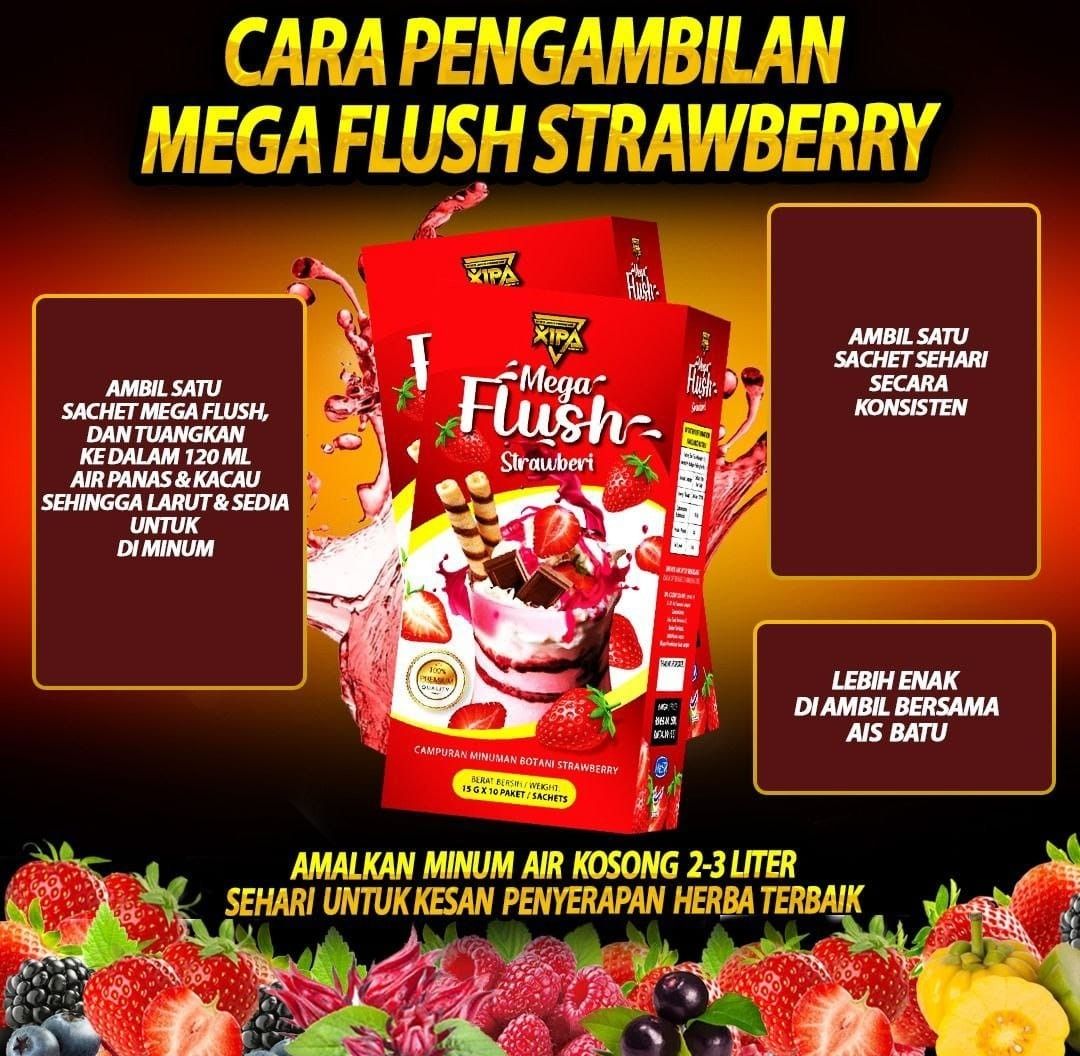 MegaFlush Strawberi, Health & Nutrition, Health Supplements, Health ...