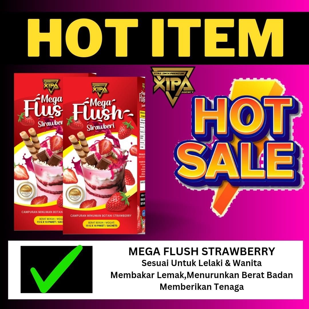 MegaFlush Strawberi, Health & Nutrition, Health Supplements, Health ...