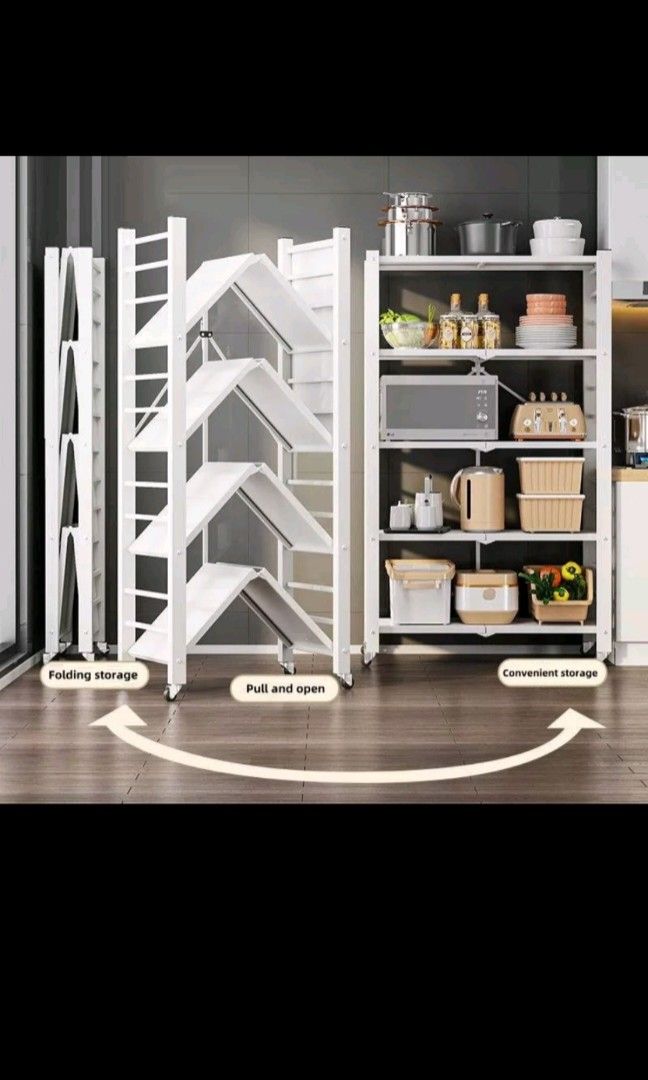 Metal Shelf - 5 Racks and Collapsible, Furniture & Home Living ...