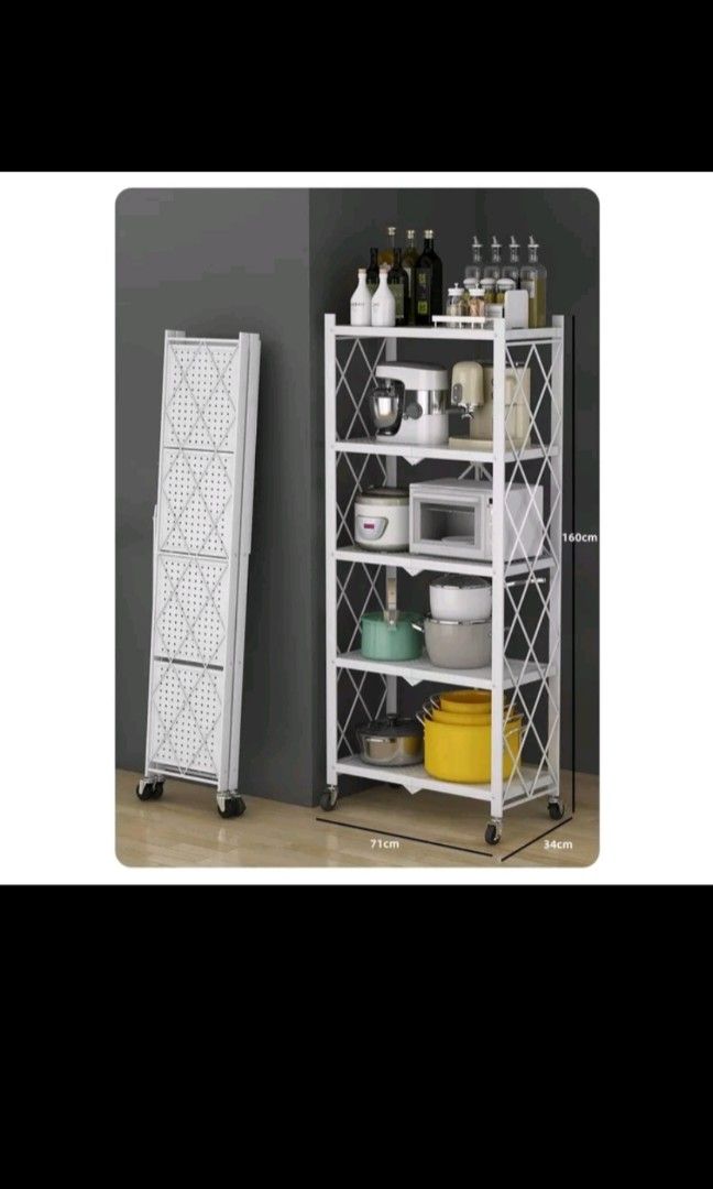 Metal Shelf - 5 Racks and Collapsible, Furniture & Home Living ...