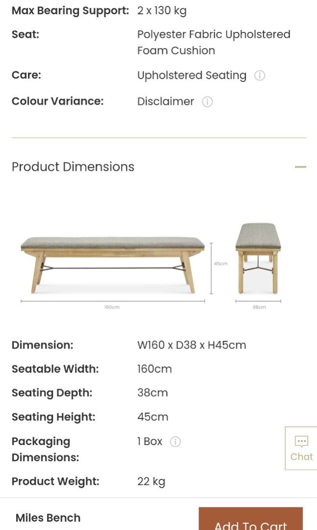 Miles Bench from Castlery, Furniture & Home Living, Furniture, Sofas on ...