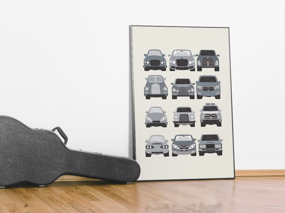Modern Wall Art, Minimalist Wall Art, Cars Collection, Furniture & Home ...