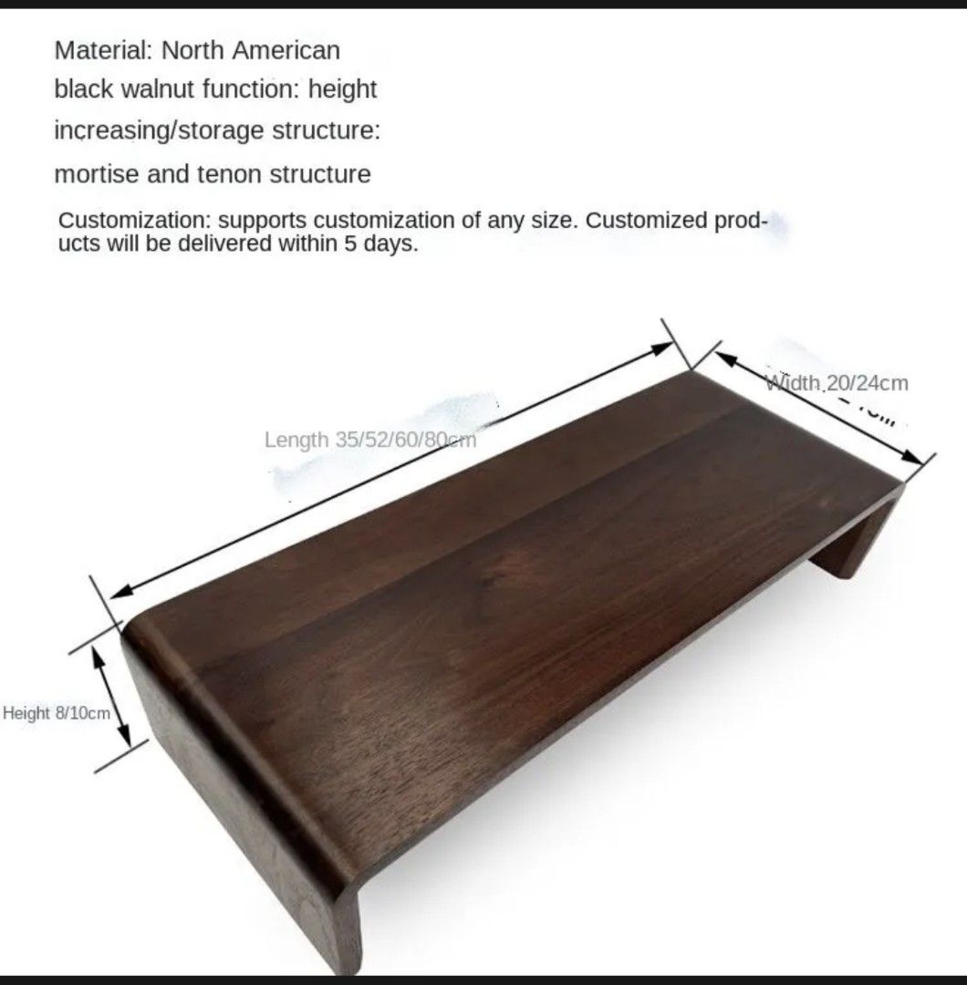 Monitor Stand Walnut, Computers & Tech, Parts & Accessories, Other ...