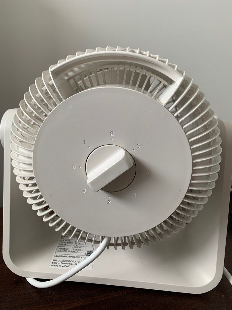 MUJI CIRCULATOR FAN (LOW-NOISE) WHITE, Furniture & Home Living ...