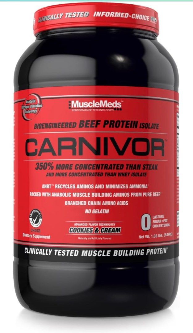 MuscleMeds Carnivor Hydrolyzed Beef Protein Isolate, 28 Servings ...