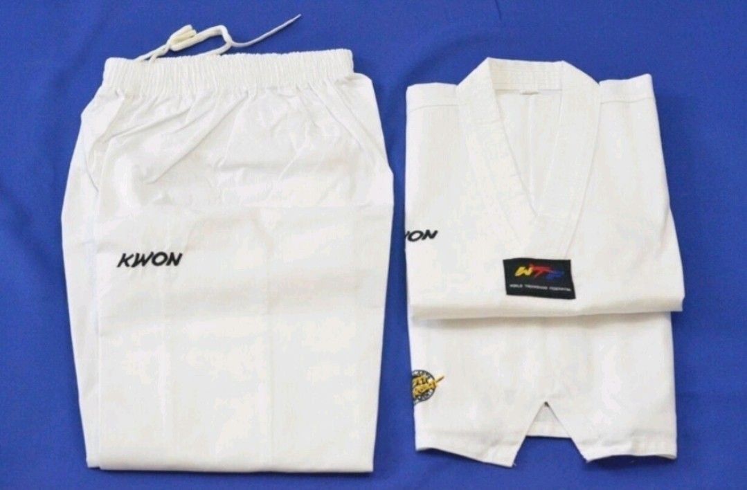 Official Kwon Taekwondo White Dobok Uniform STF Approved, Sports ...