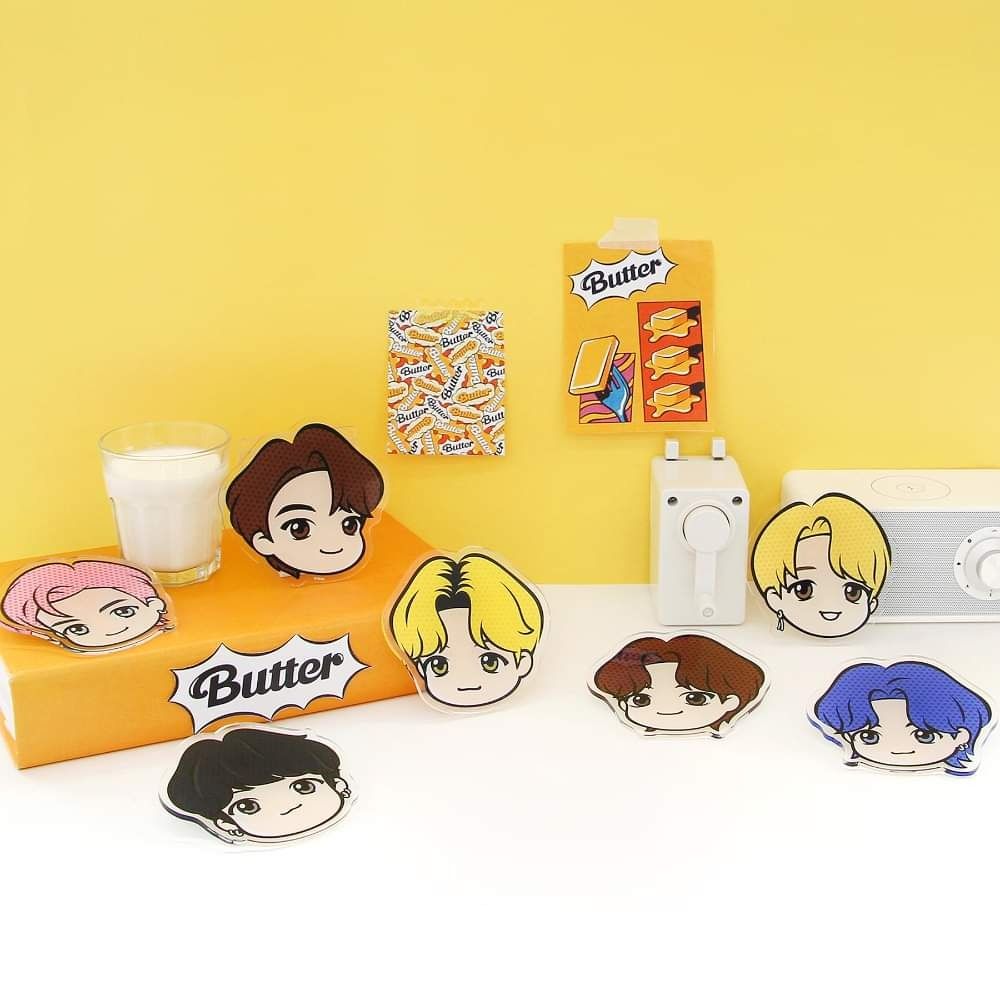 ON HAND BTS TinyTAN Butter ACRYLIC COASTER ( rm jin suga jhope jimin v ...