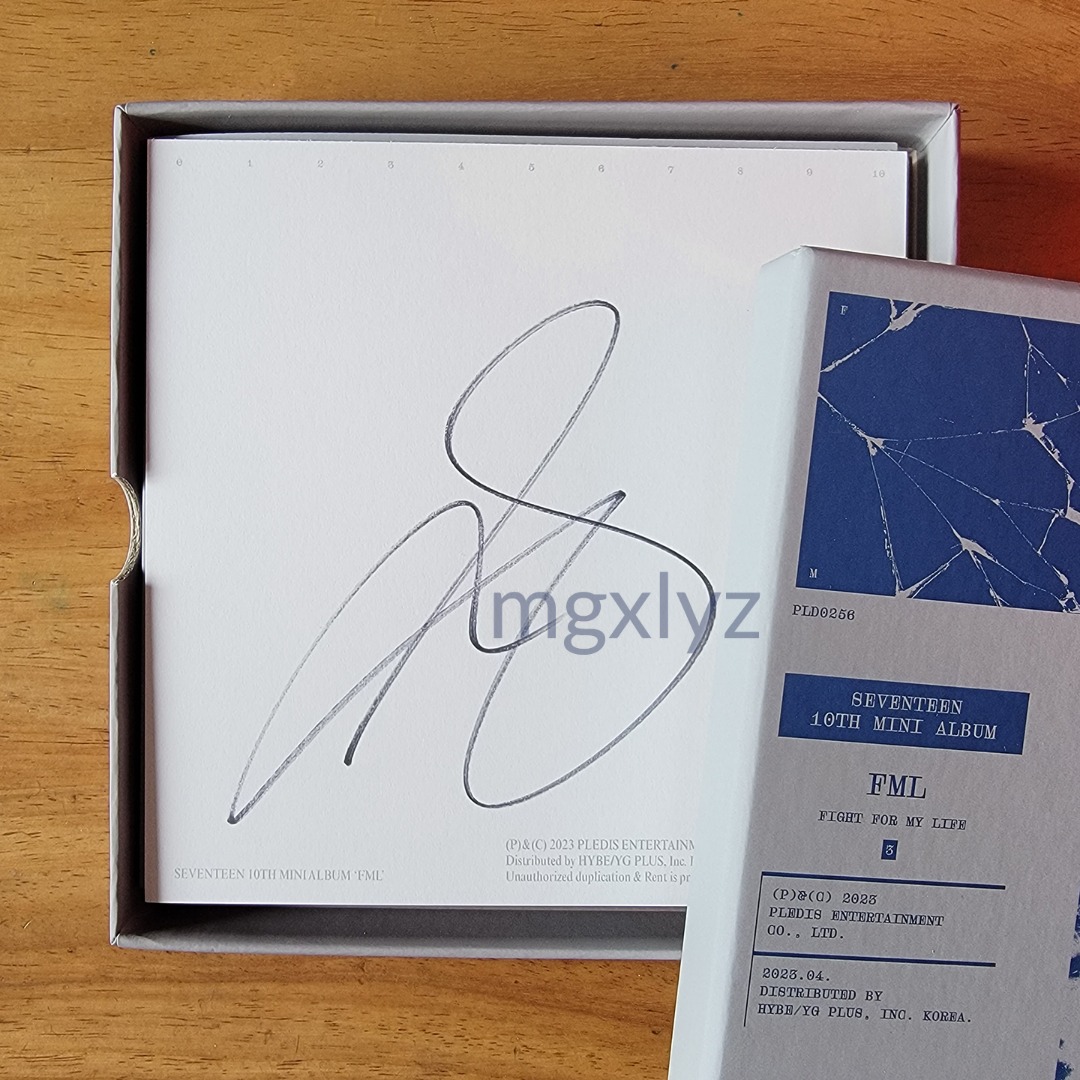 Onhand Seventeen SVT FML Hand-Signed The8 Minghao Hao album postcard ...