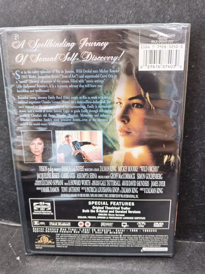 Original DVD: WILD ORCHID - Mickey Rourke, Jacqueline Bisset, Carre Otis (Region 1) on Carousell