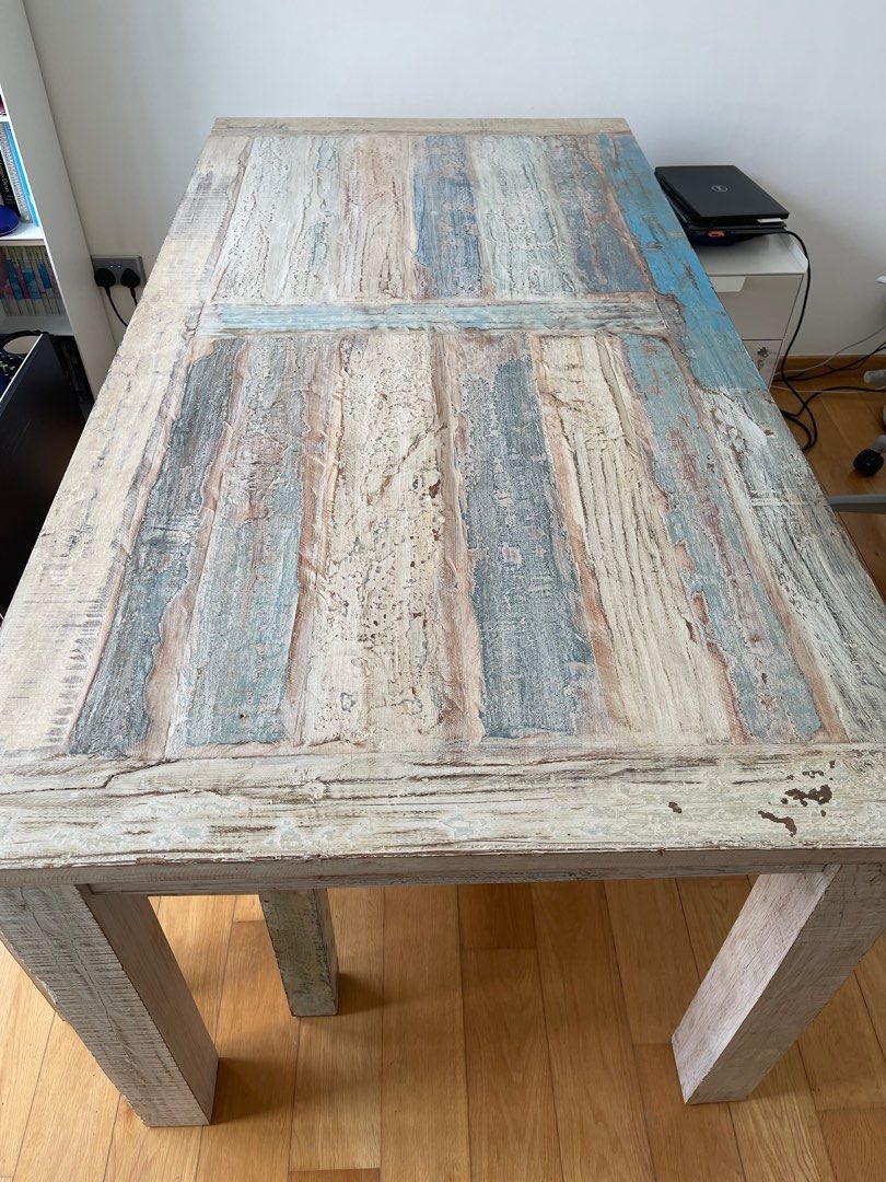 Sale: Great condition Original Wood Table with matching bench ...