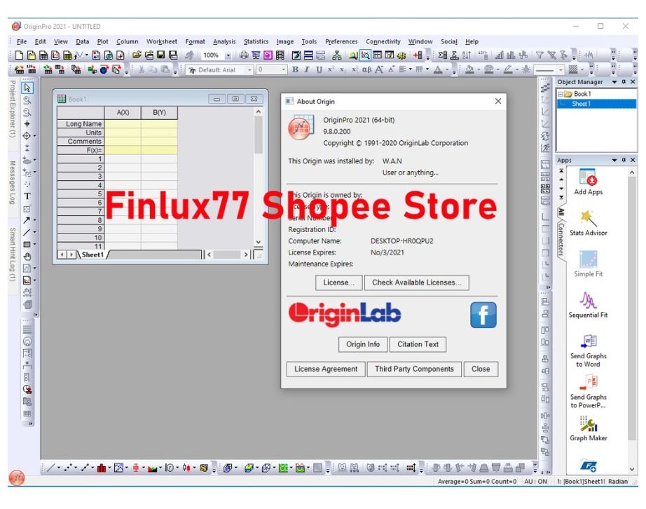 OriginLab OriginPro 2022 v9.9.0.225 Lifetime For Windows, Computers ...