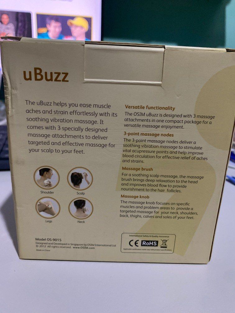 OSIM uBuzz Soothing massage on the go, Health & Nutrition, Massage ...