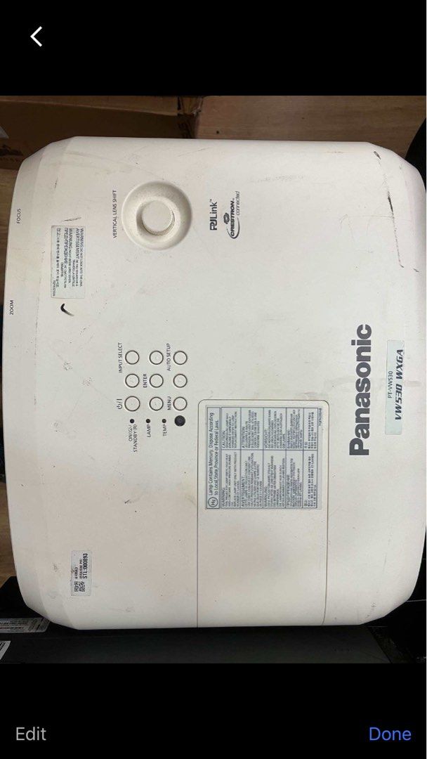 Panasonic LED Projector 530, TV & Home Appliances, TV & Entertainment ...