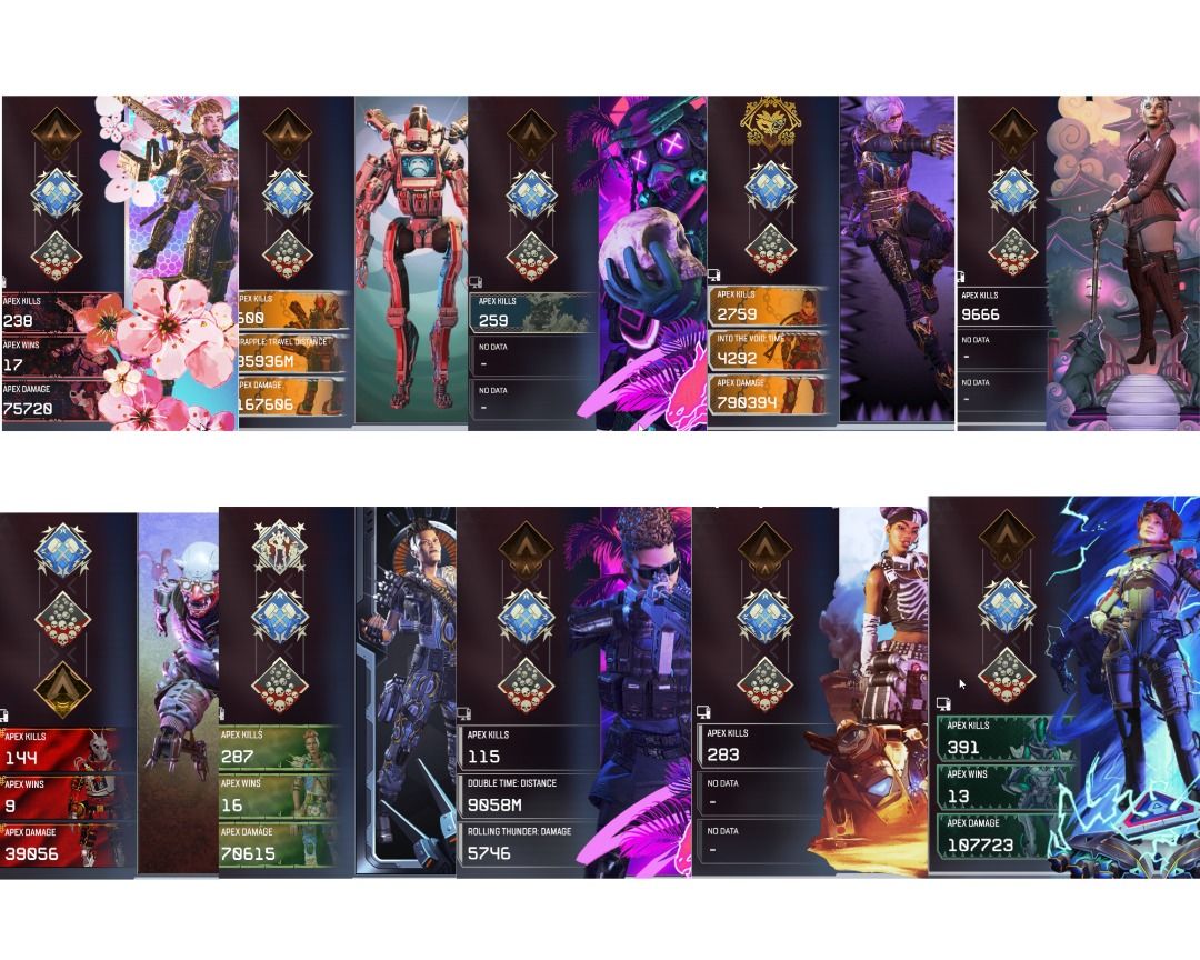 [PC] Apex Legends Super High Stats Loba Main Account, 9666 Loba Kills ...