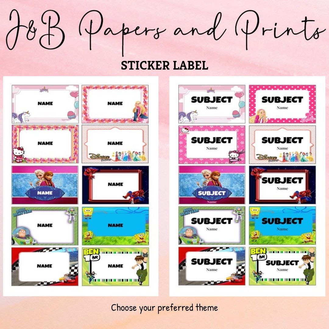 PERSONALIZED STICKER LABEL (10 pieces 2x3.5” sticker) on Carousell