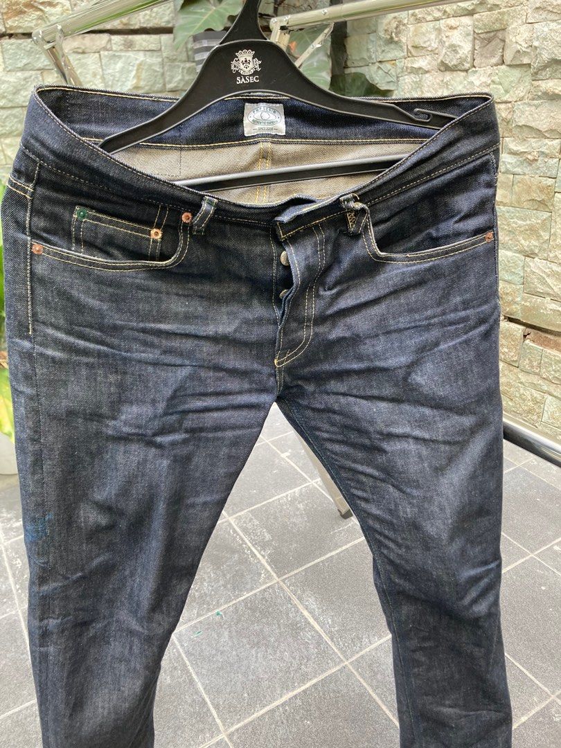 Pot Meets Pop (PMP) Super Thaistick Jeans Indigo, Fesyen Pria, Pakaian ...