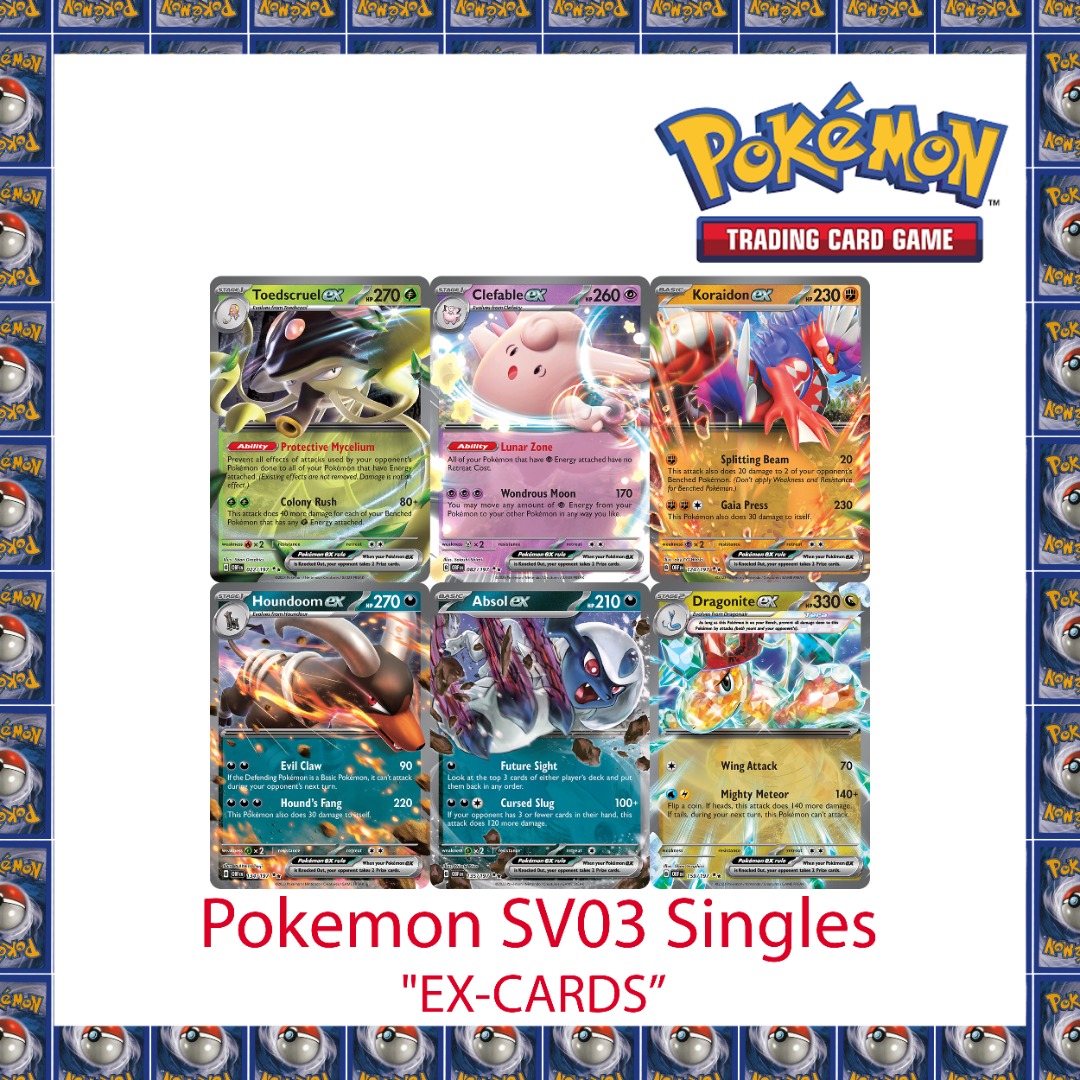Pokemon English Obsidian Flames SV03 EX Singles, Hobbies & Toys, Toys ...