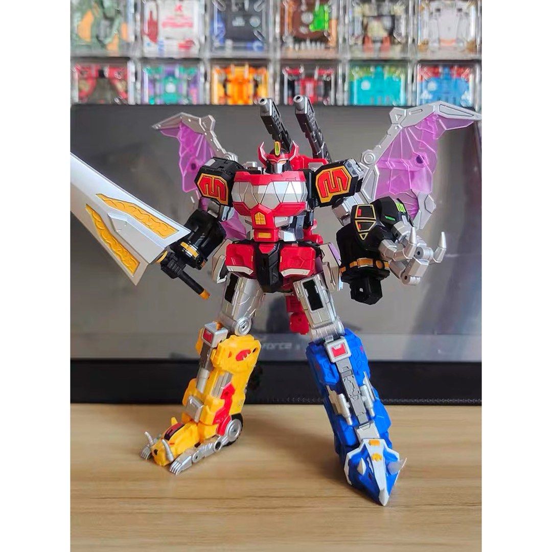 Mighty Morphin Power Rangers Dino Megazord Set of 5 [Lucky Cat Micro ...