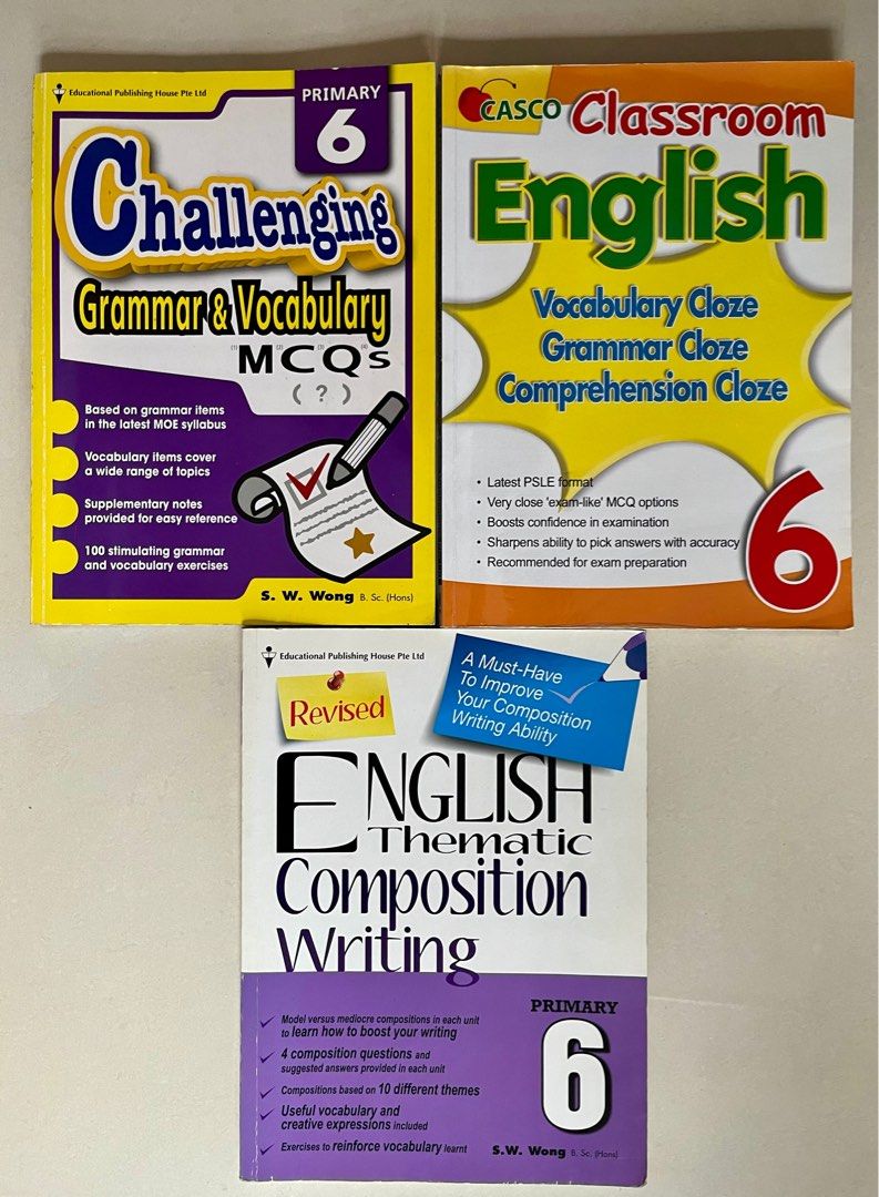 Primary 6 English Grammar, Vocabulary and Composition Assessment Books ...