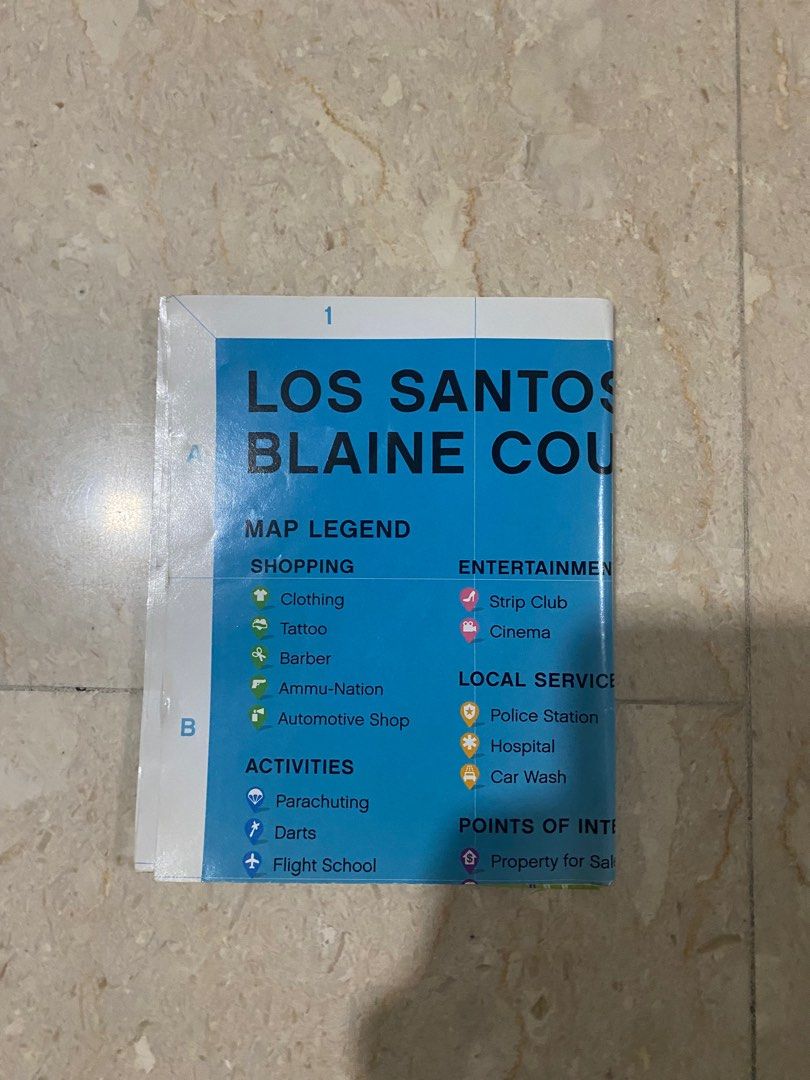 PS4 GTA V + Map of Los Santos, Video Gaming, Video Games, PlayStation ...