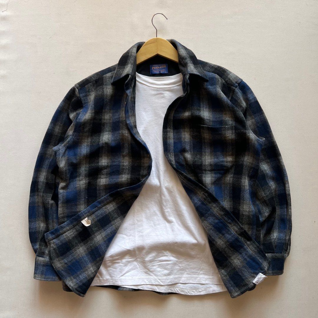 Pure Wool Overshirt by PENDLETON, Fesyen Pria, Pakaian , Atasan di ...