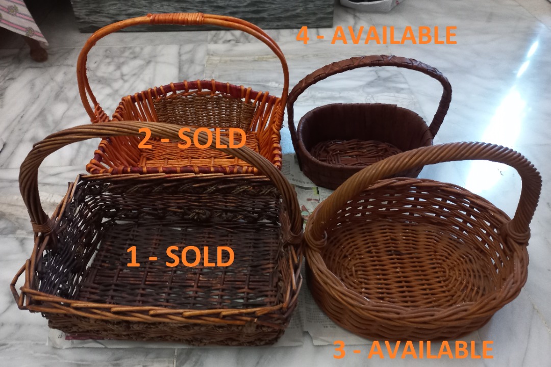 Rattan Baskets, Furniture & Home Living, Home Improvement ...
