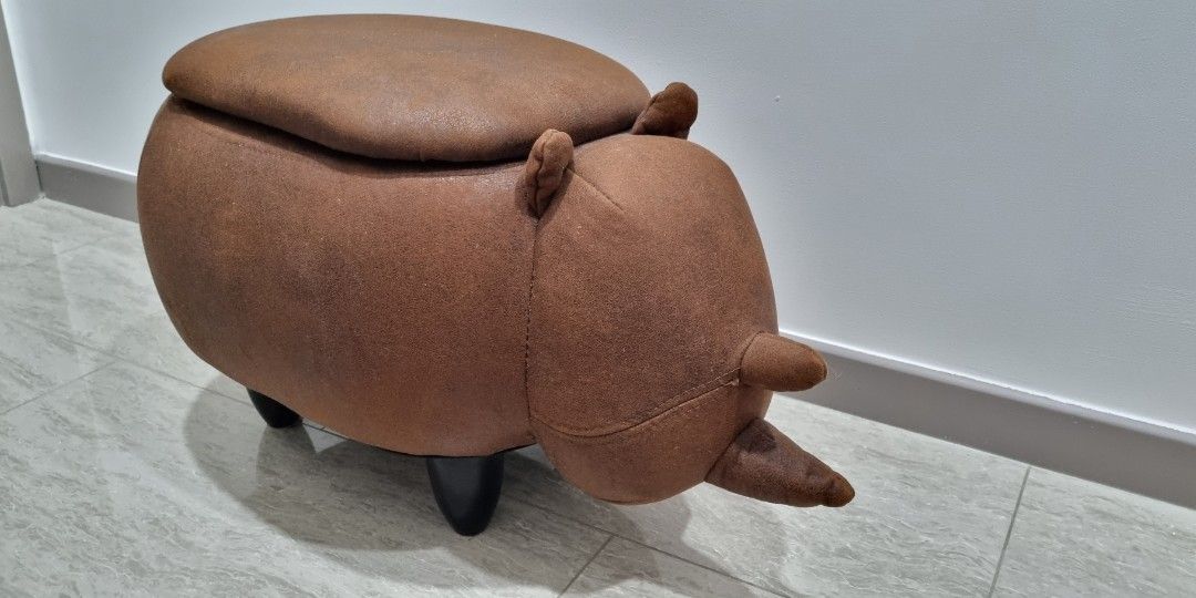 Cheap and Cute Animal Theme Rhino Storage Stool good quality Furniture Home Living Furniture Other Home Furniture on Carousell
