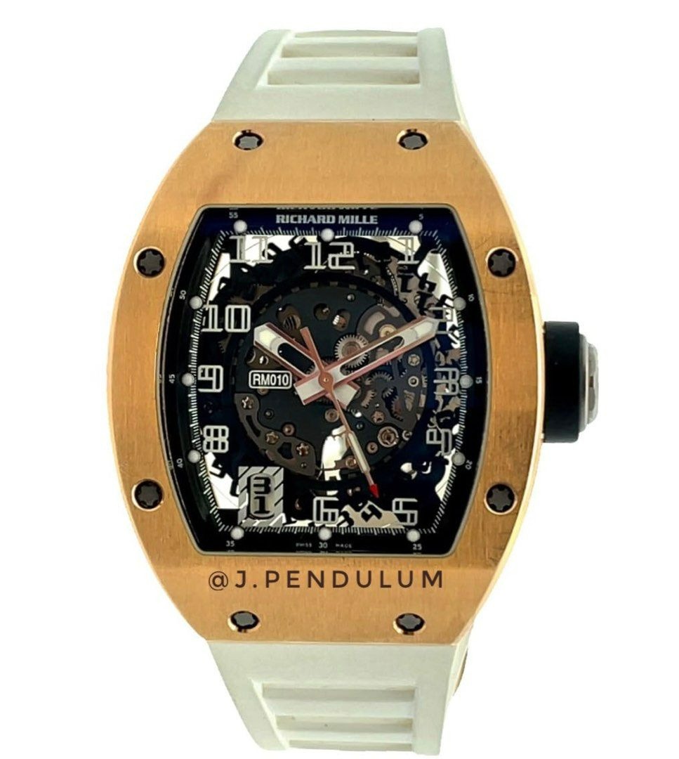 Richard Mille Rose Gold Automatic RM010, Luxury, Watches on Carousell