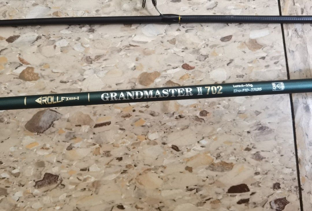 Rollfish Grandmaster II 702 baitcasting fishing rod line weight:10 ...